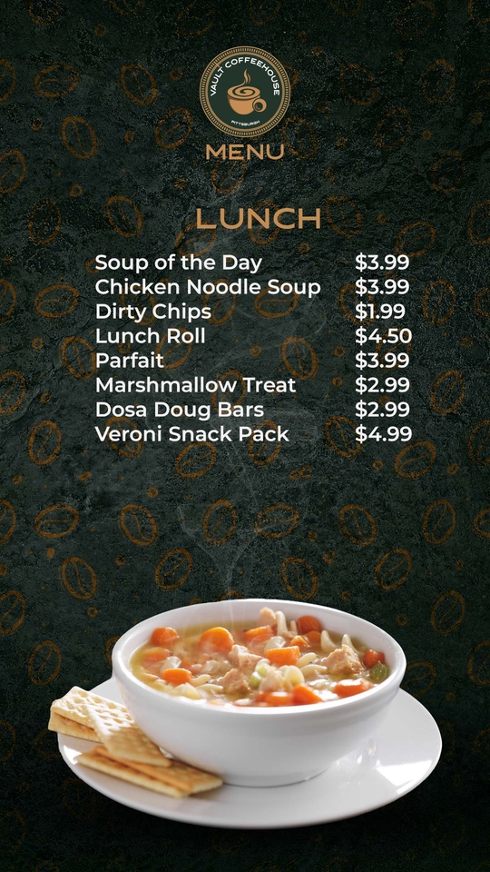 Menu | Vault Coffeehouse